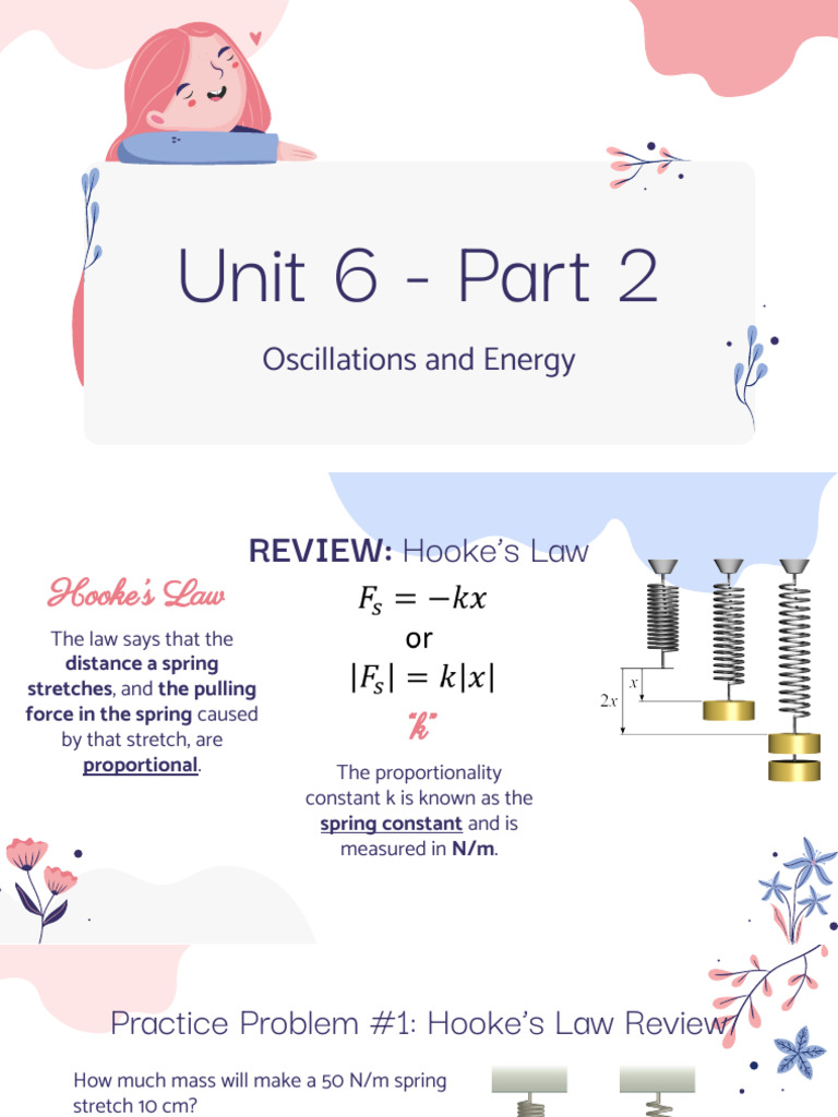 Unit 6 Part 2 - Oscillations and Energy Slides | PDF | Oscillation | Force