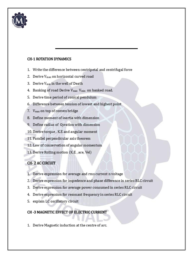 HSC Physics Question Bank | PDF | Oscillation | Electromagnetic Induction