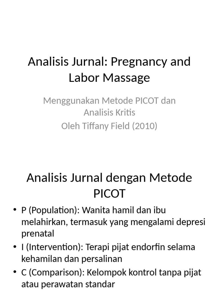 Analisis Jurnal PICOT Endorphin | PDF