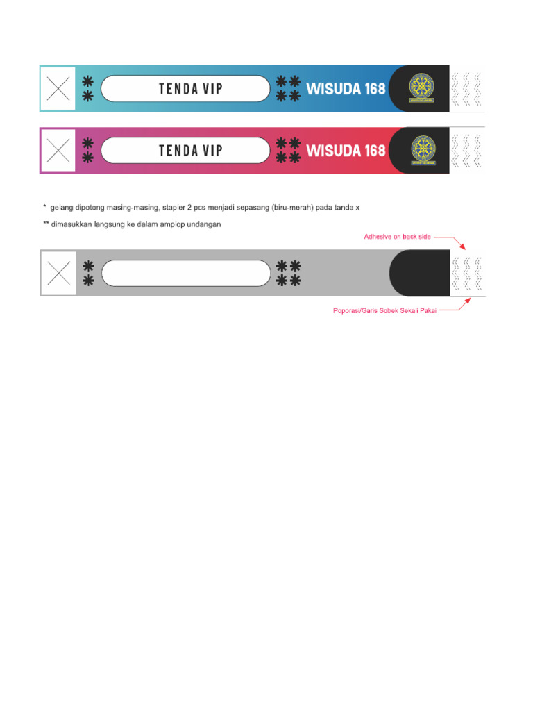 Wristband - Wisuda 168 | PDF