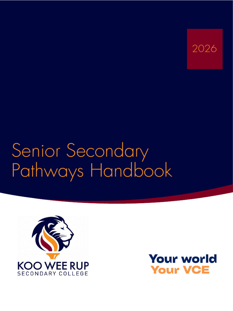 Senior Secondary Pathways Handbook 2026 | PDF | Chemical Reactions | Life