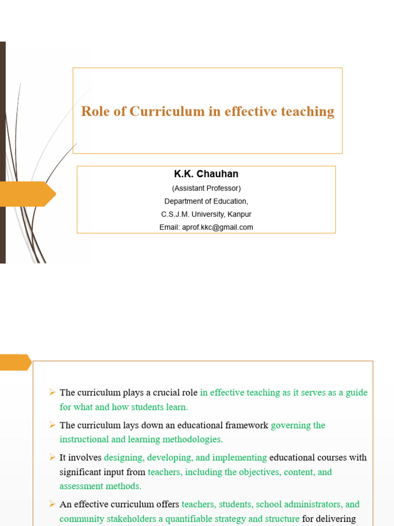 Curriculum's Impact on Effective Teaching | PDF | Curriculum ...