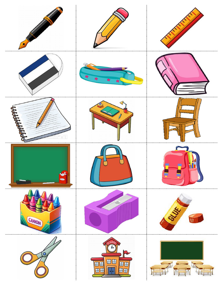 Grade 2 - School Things - Pictures | PDF