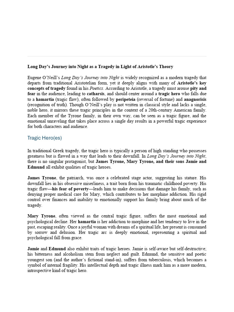 Modern Tragedy in O'Neill's Play | PDF | Tragedy