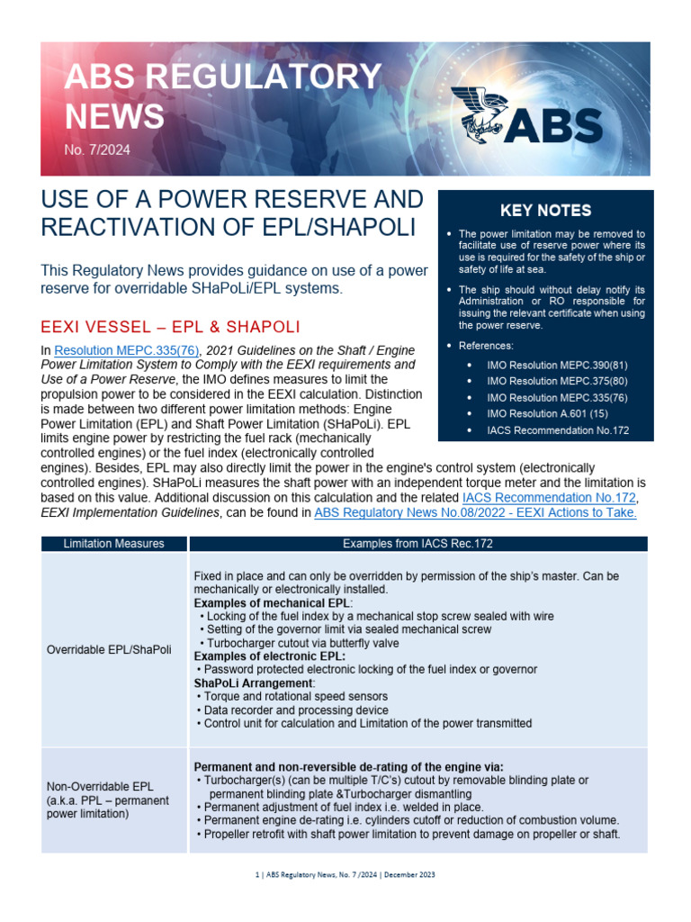 Power Reserve Use in EPL/SHaPoLi Systems | PDF | Engines | Propeller