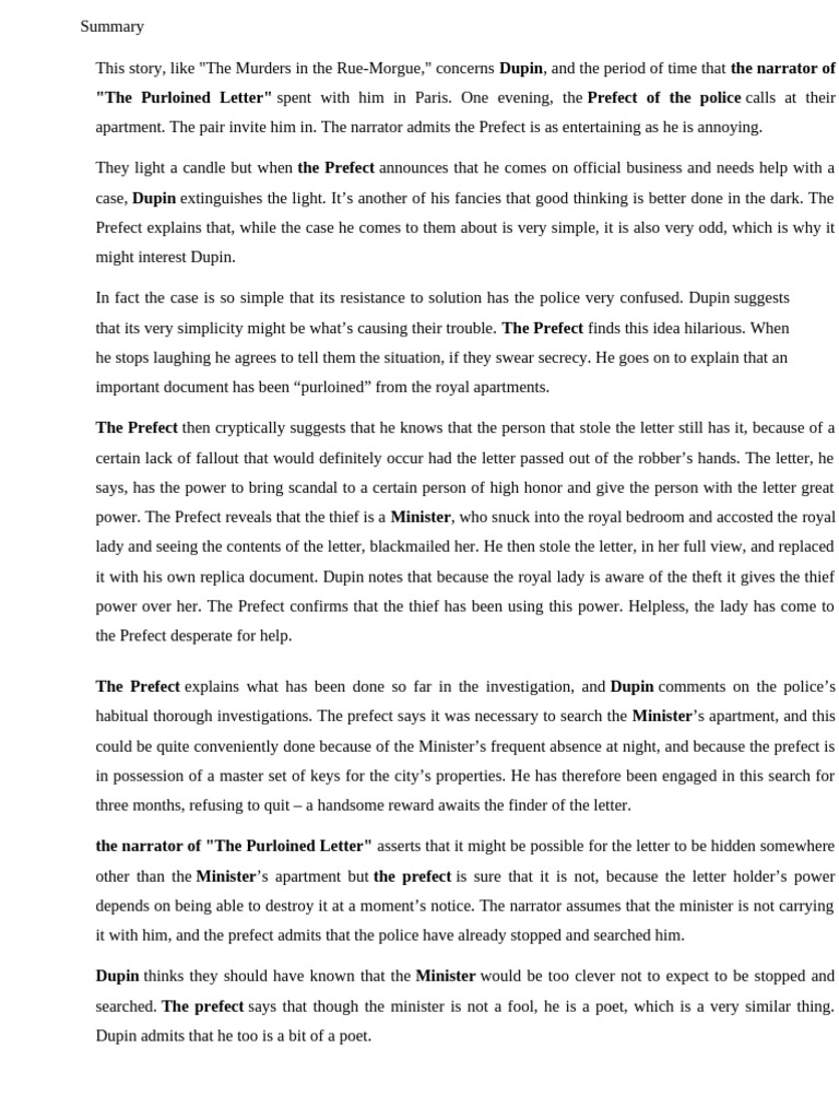 The Riddle of the Purloined Letter | PDF