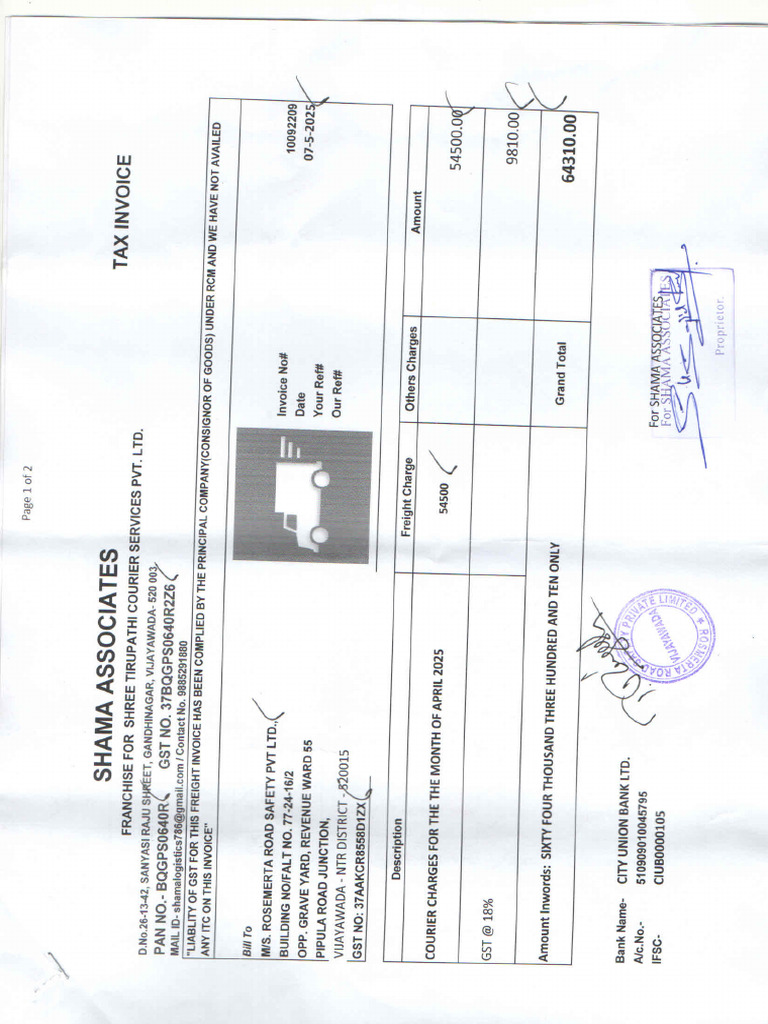 Freight Invoice | PDF