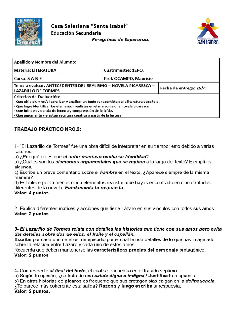 TP Nro. 2 - Literatura - 1746288805321 | PDF