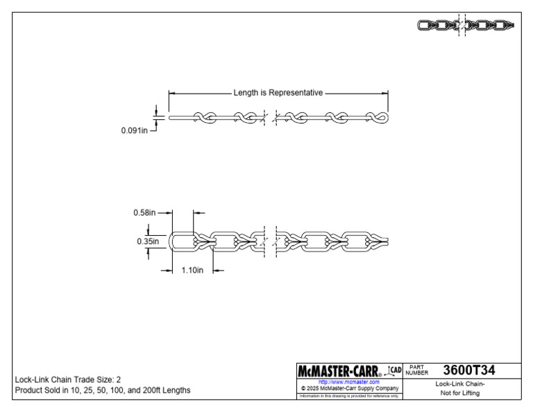 3600T34 - Lock-Link Chain-Not For Lifting | PDF