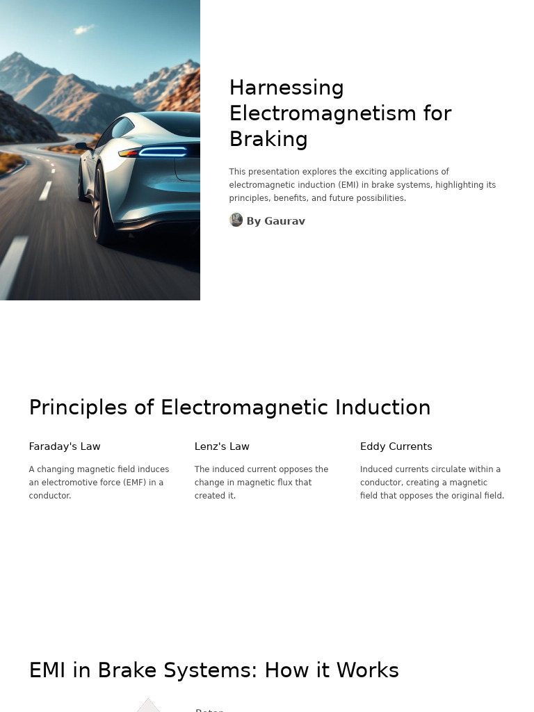 Harnessing Electromagnetism For Braking | PDF | Electromagnetic Induction | Brake