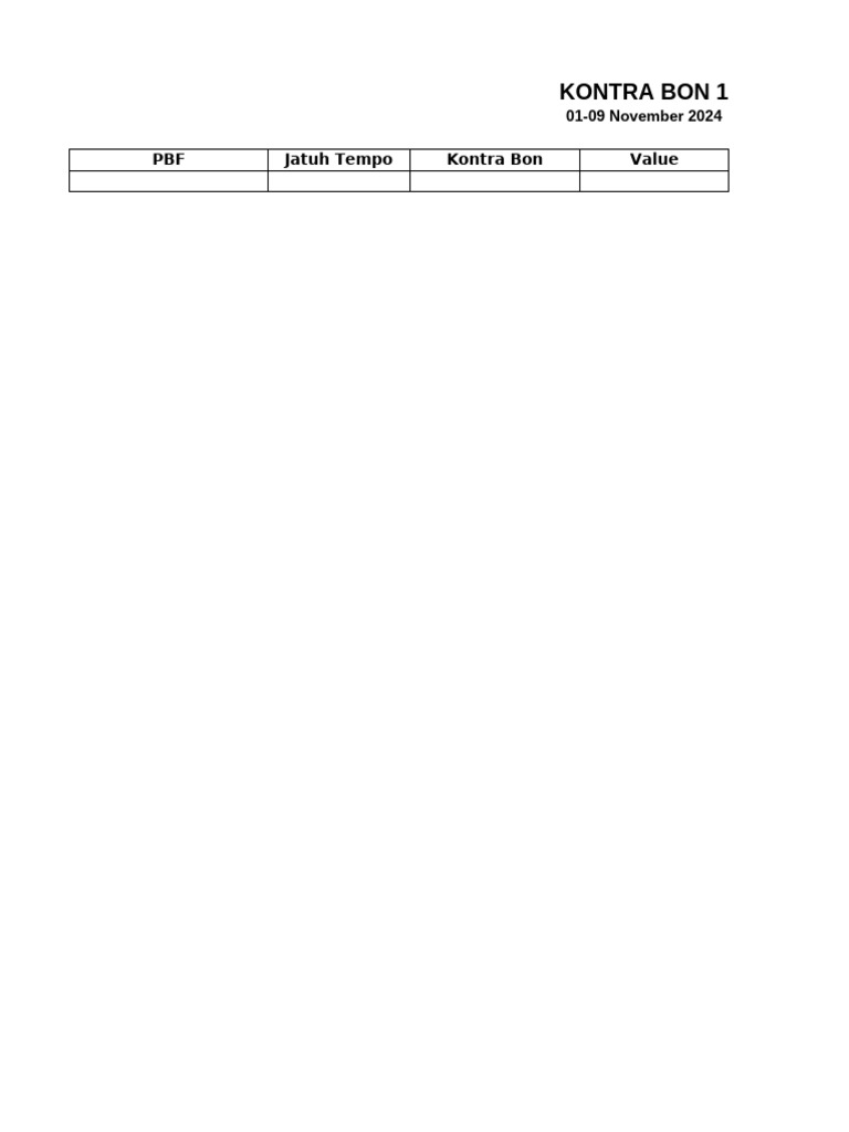 Form Kontra Bon | PDF