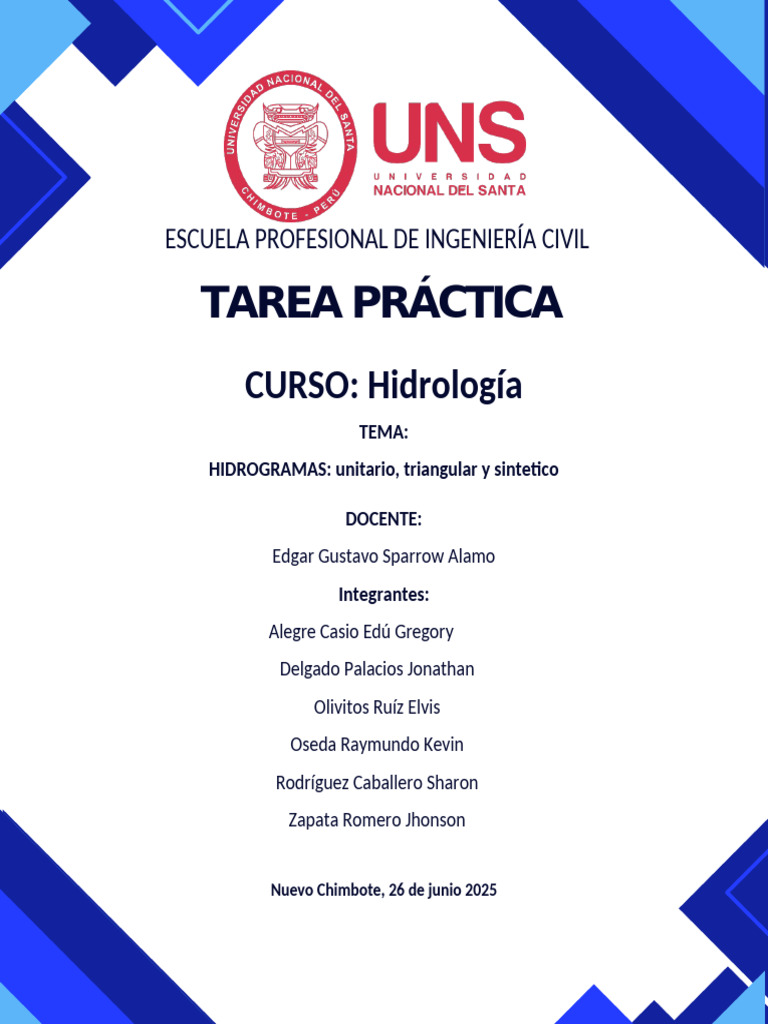 HIDROGRAMAS informe | PDF | Hidrología | Descarga (hidrología)