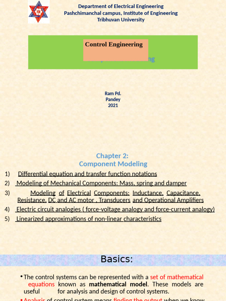 Component Modeling in Control Systems | PDF | Electric Motor | Force