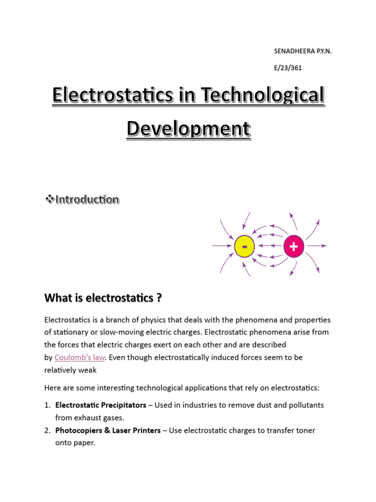 Electrostatics Assignment | PDF | Touchscreen | Capacitance