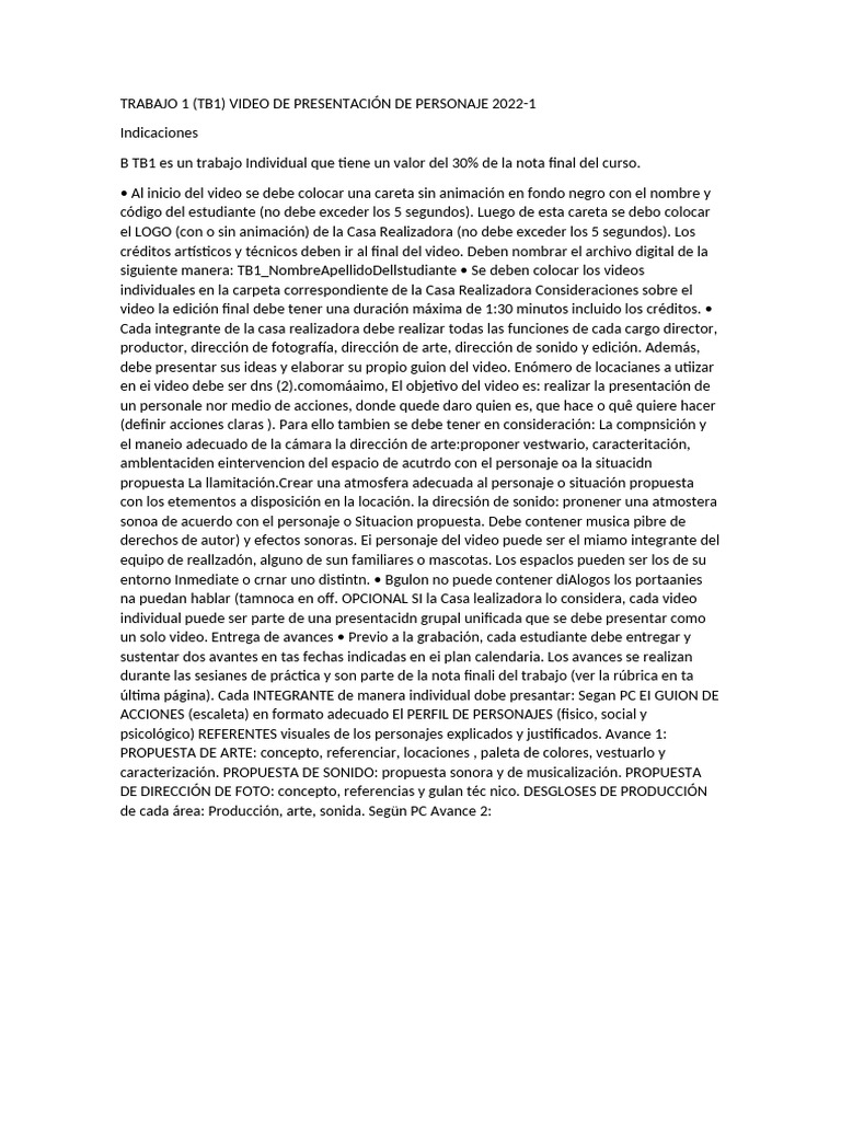 Tb1 - Realizacion Audiovisual | PDF