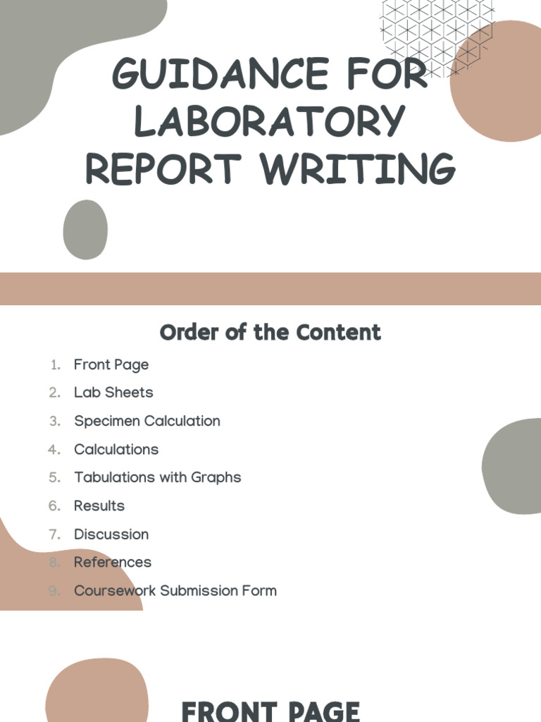Lab Report Guidance | PDF