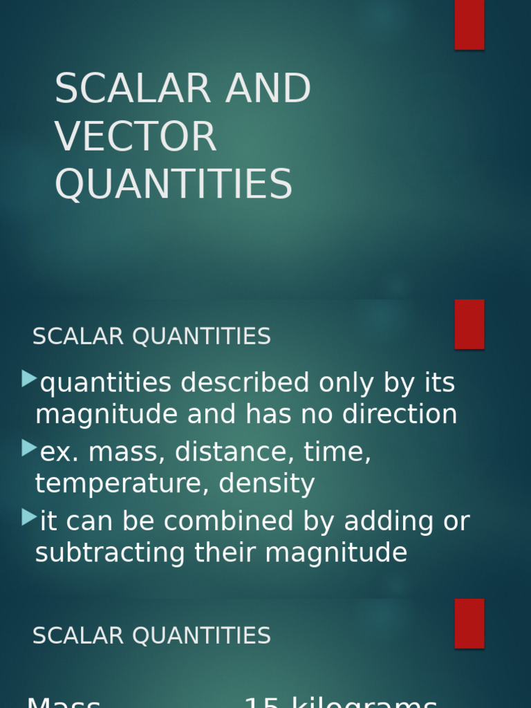 q1 m2 Scalar and Vector Quantities | PDF | Euclidean Vector | Velocity