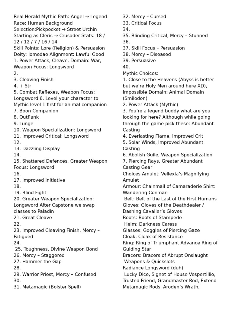 Angel-Legend-Companions Build | PDF