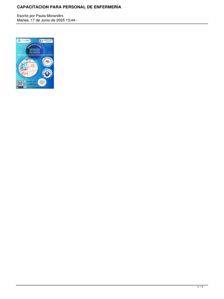 Capacitacion para Personal de Enfermeria | PDF