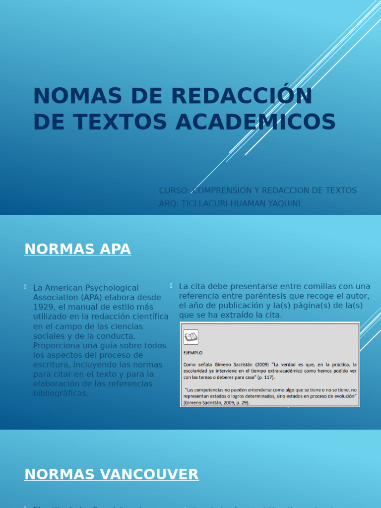 Nomas de Redacción de Textos Academicos | PDF | Citación | Science