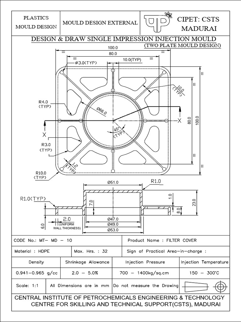 EX-01 - SINGLEIMPRESSION MOULD-Model | PDF