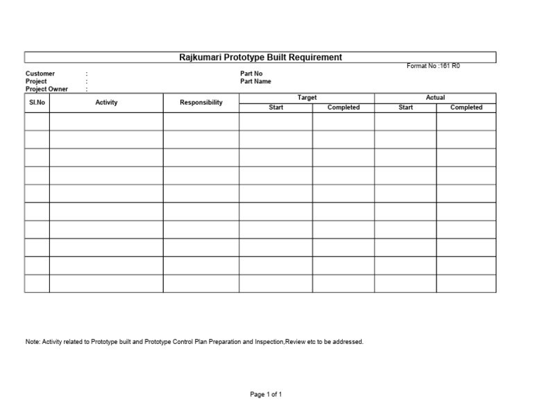 Rajkumari Proto Tool Requirment | PDF
