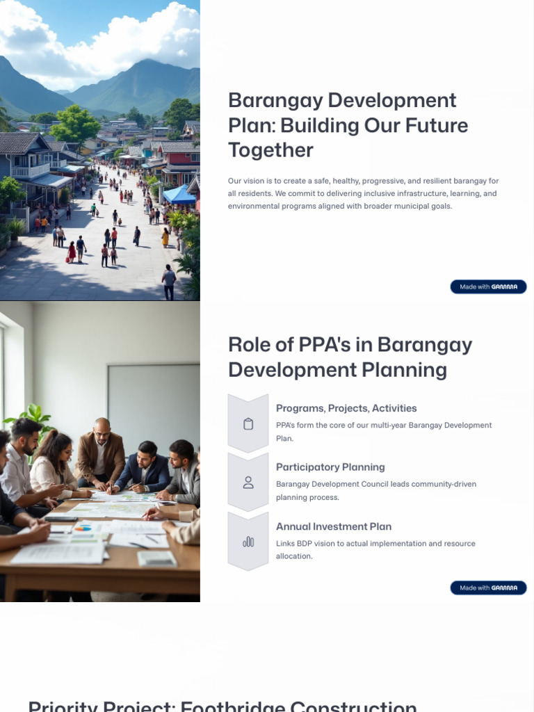 Barangay Development Plan Overview | PDF | Infrastructure | Waste