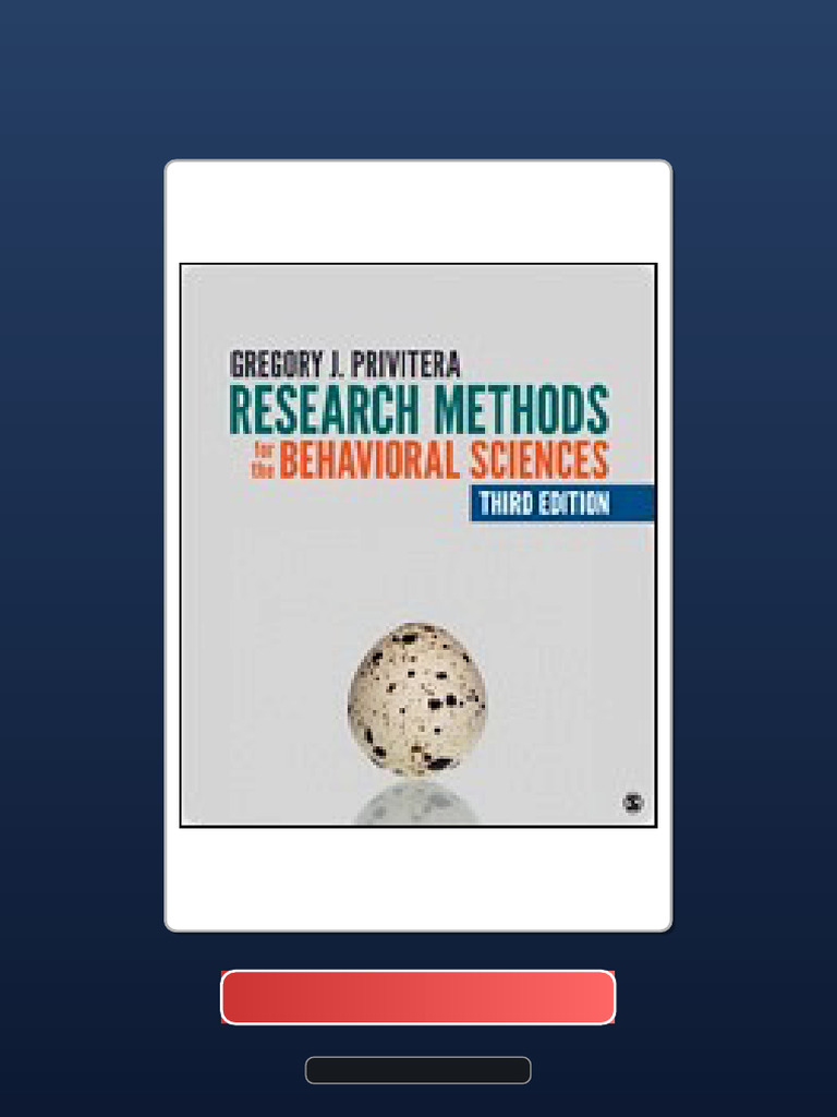 Research Methods For The Behavioral Sciences 3rd Edition Privitera Solution Manual Full Download ...