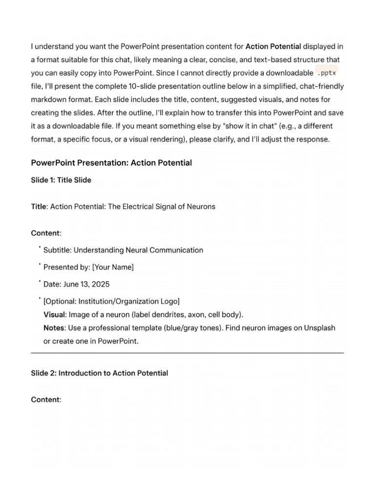 Action Potential | PDF
