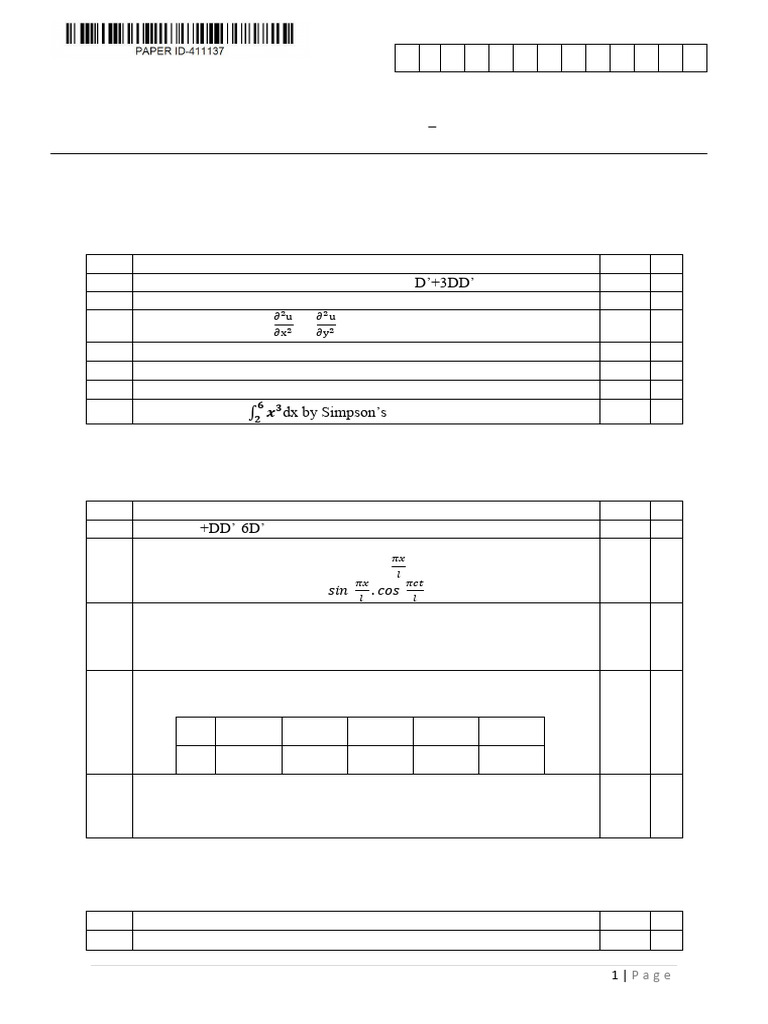 BAS402 Mathematics Exam Paper 2023-24 | PDF | Applied Mathematics ...