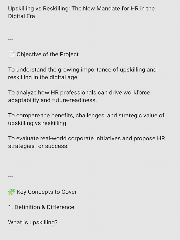 Upskilling Vs Reskilling - 250608 - 114444 | PDF