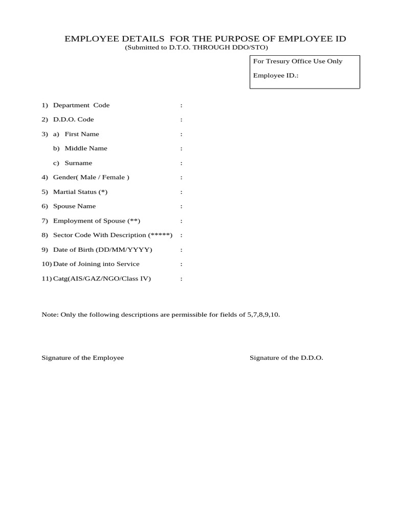 Emp I.D Proposals Form | PDF