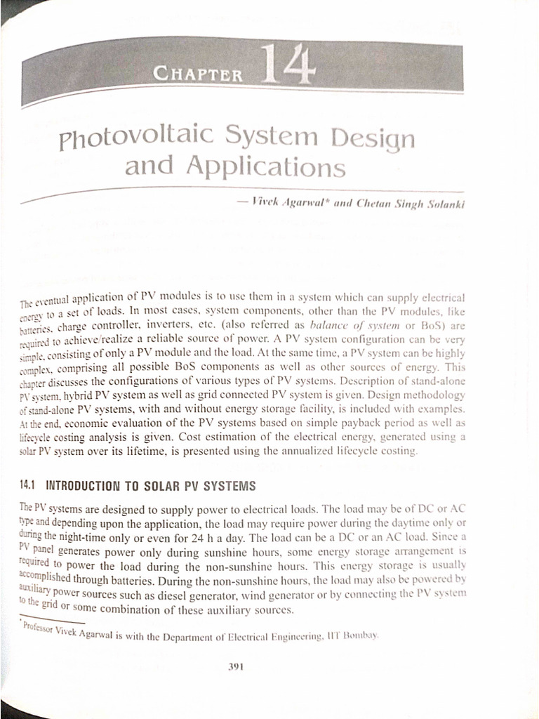 Photovoltaic System Design and Applications (1) - Copy | PDF