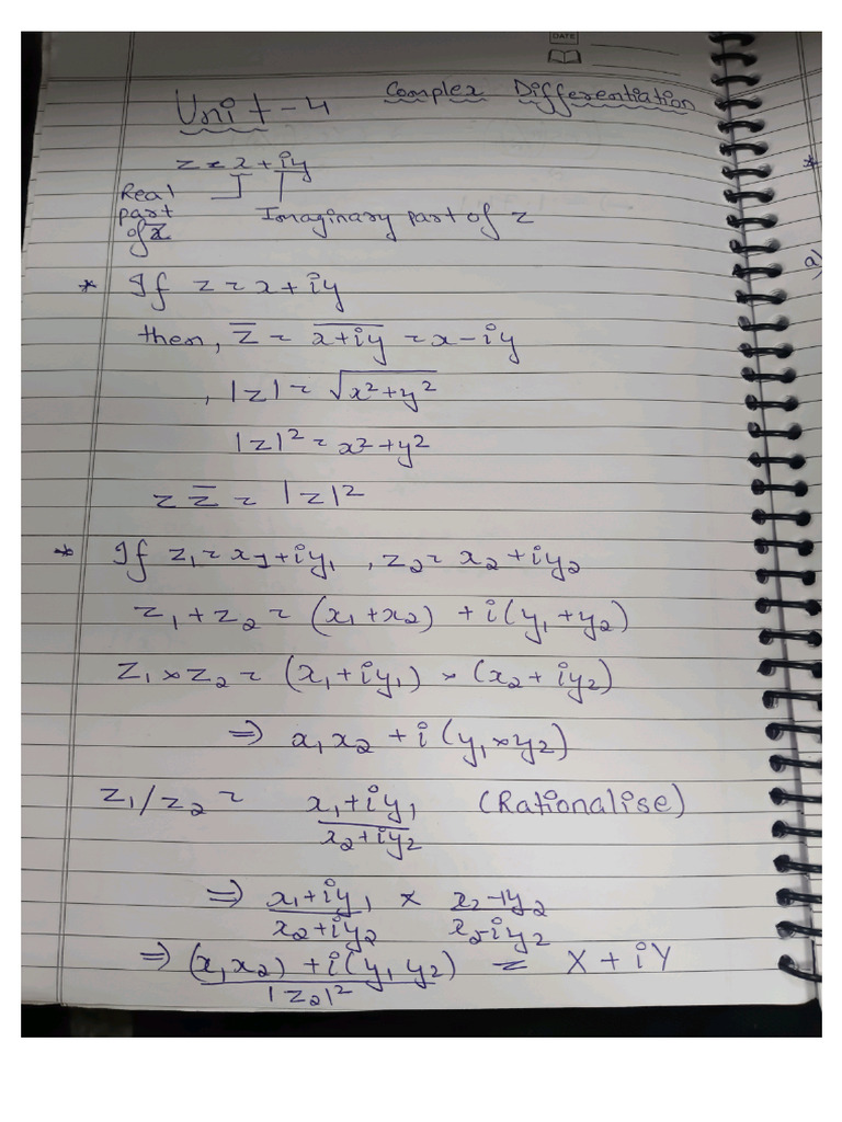 Complex Differentiation | PDF
