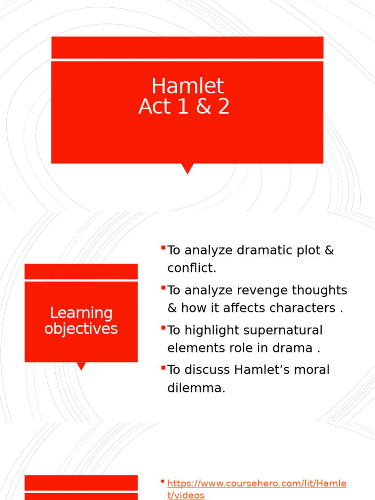 Hamlet Act 1 & 2 | PDF