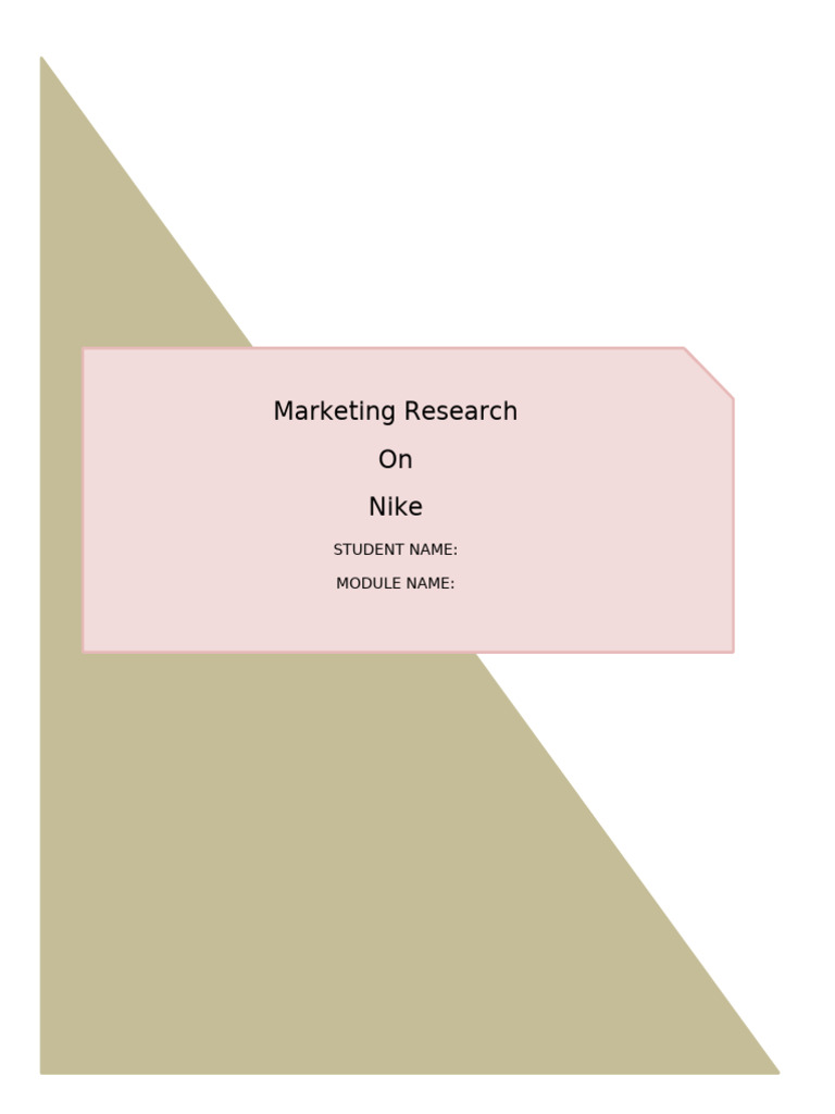 Nike Marketing Research Analysis | PDF | Survey Methodology | Brand