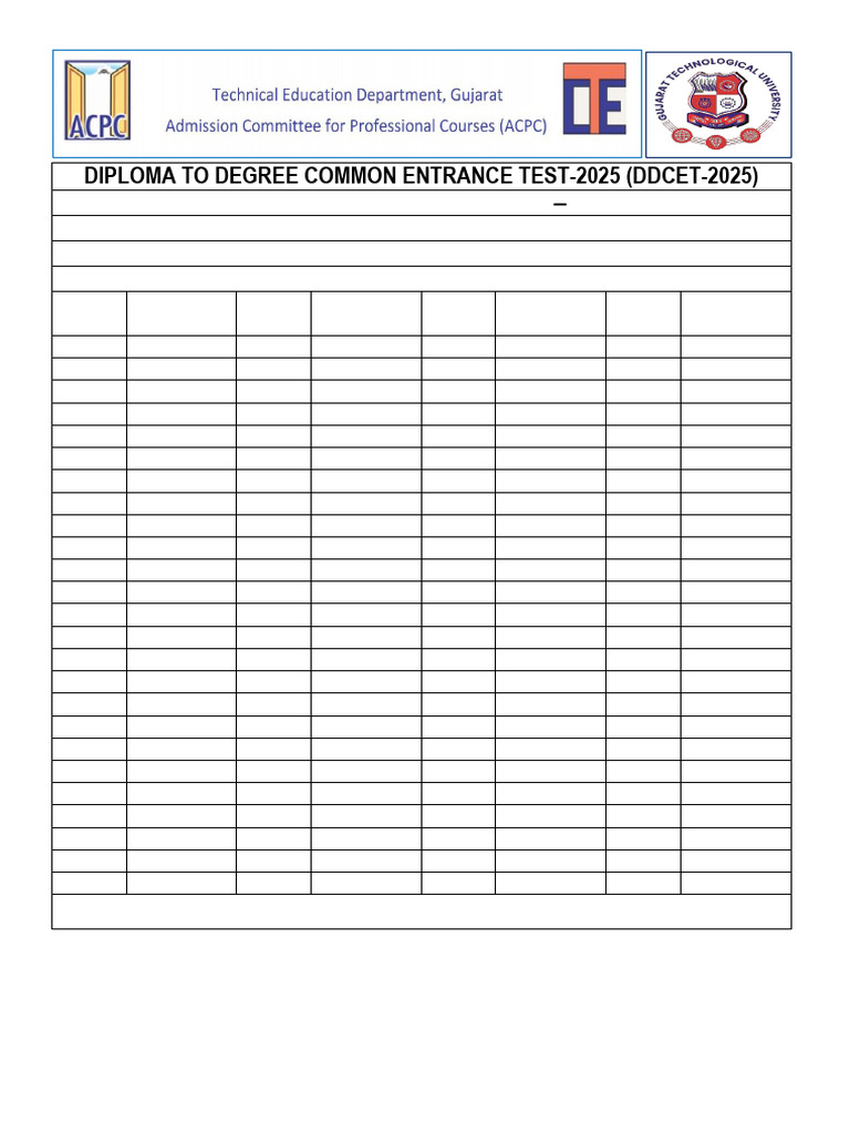 Final Answer Key Diploma To Degree Engineering Ddcet 2025 ...