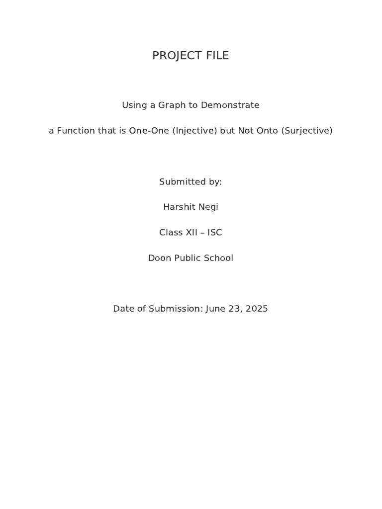 Expanded One One Not Onto Project | PDF | Function (Mathematics) | Mathematics