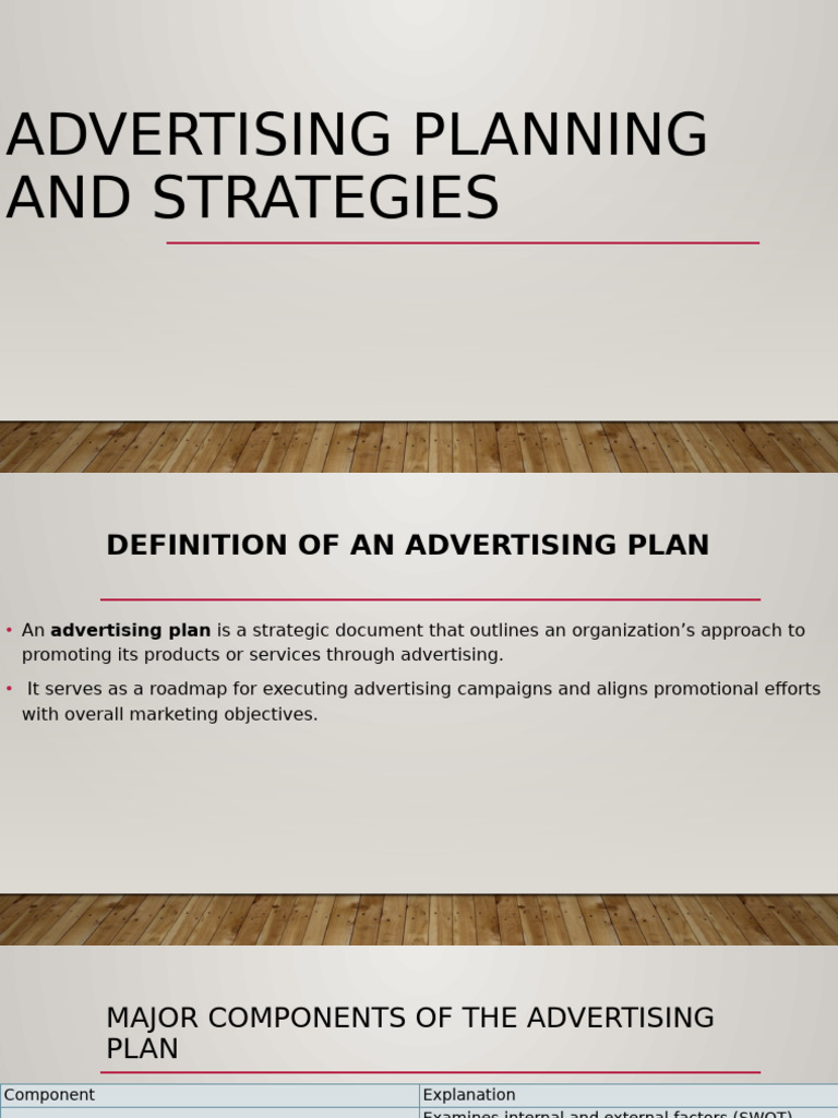Advertising Planning and Strategies | PDF | Advertising | Marketing