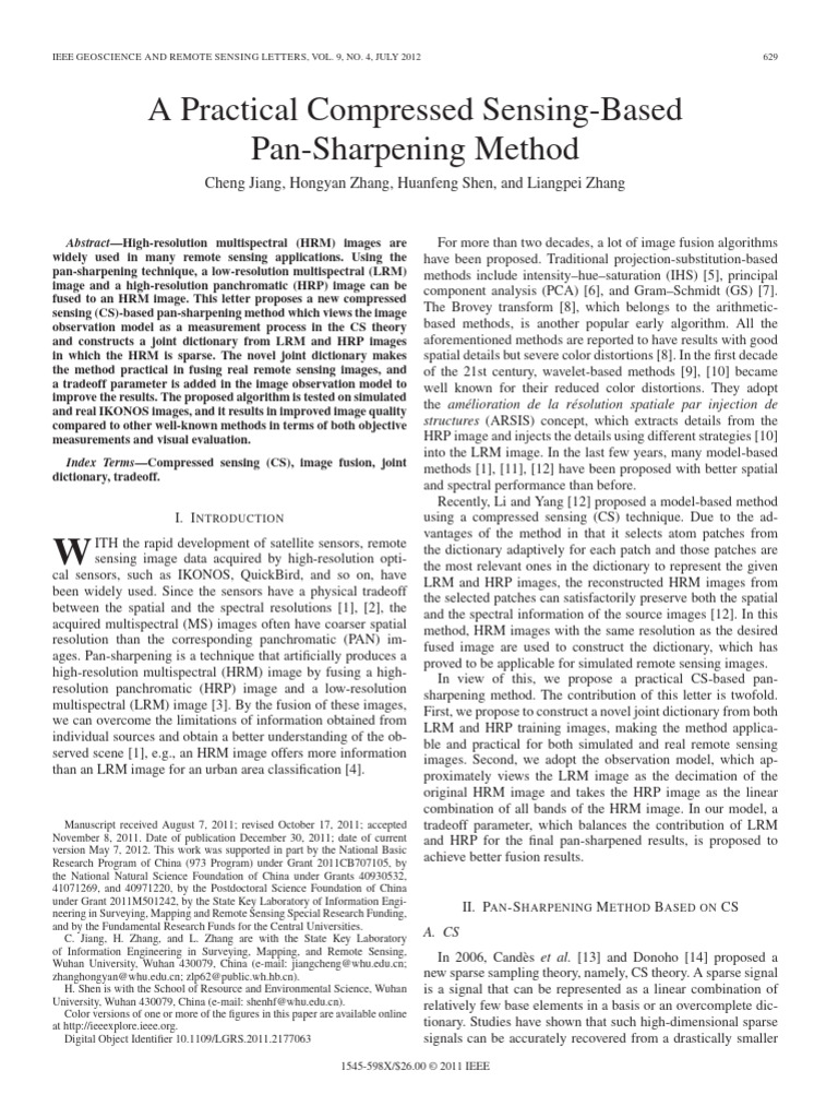 A Practical Compressed Sensing-Based | PDF