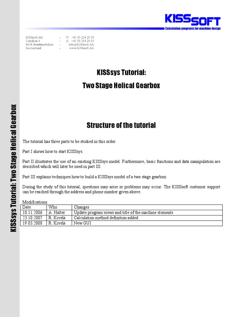 KISSsys Tutorial: Build a Two Stage Gearbox | PDF | Function ...