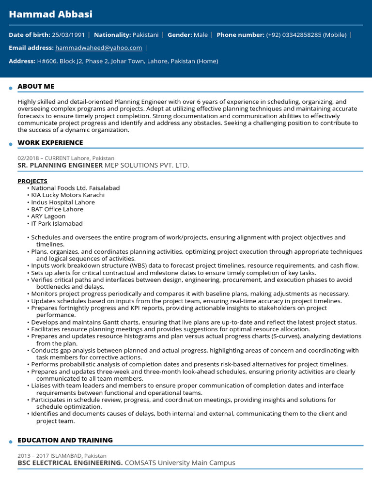 Hamad Abbasi's Application | PDF