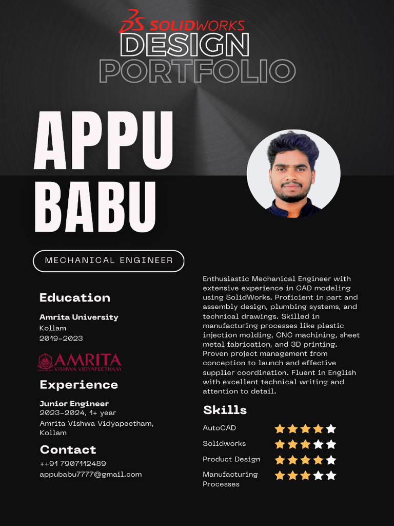 Solidworks Design Portolio PDF | PDF | Computer Aided Design | Secondary Sector Of The Economy