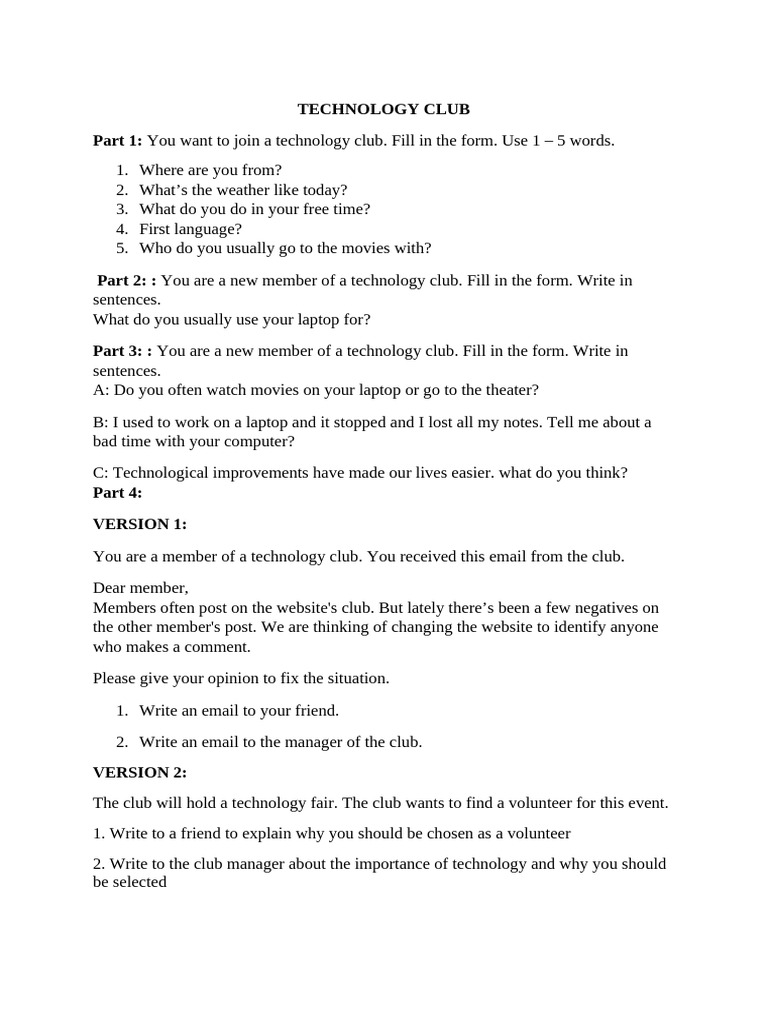 Technology Club | PDF