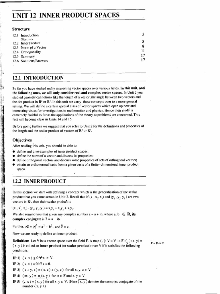 Inner Product Spaces Overview | PDF | Vector Space | Basis (Linear Algebra)