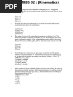 JEE Kinematics PYQs | PDF