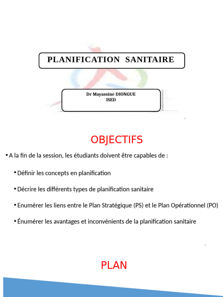 Planification Sanitaire | PDF | Planification