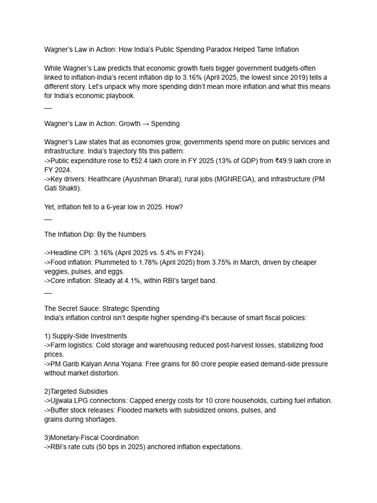 Wagner's Law - Ishan Gupta | PDF