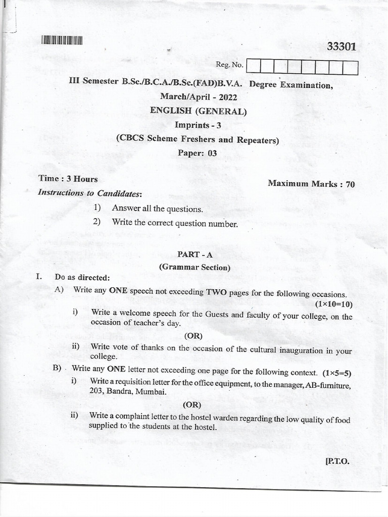 2022 3rd Sem BCA | PDF