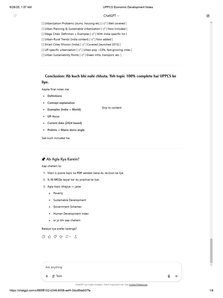 UPPCS Economic Development Notes | PDF | Planning | Urbanization